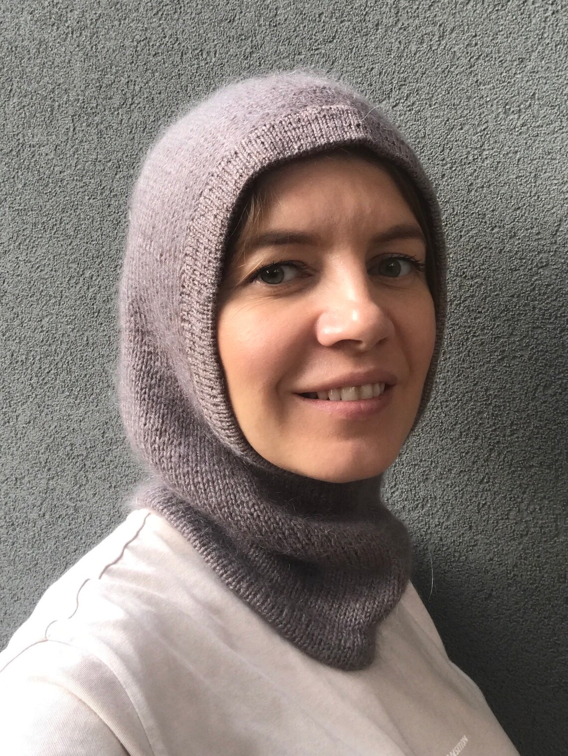 Hooded Cowl for Women Hand Knitted of Merino Wool and Mohair - Etsy