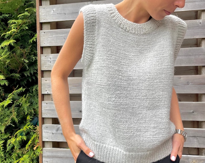 Versatile Long Knit Vest Pattern Suited to Beginners - Etsy