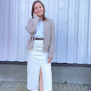 KNITTING PATTERN for Soft Loop Cardigan, Classic Sweater Cardigan With ...