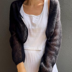 KNITTING PATTERN for Kristina Cardigan, Adjustable Body Length, Almost ...