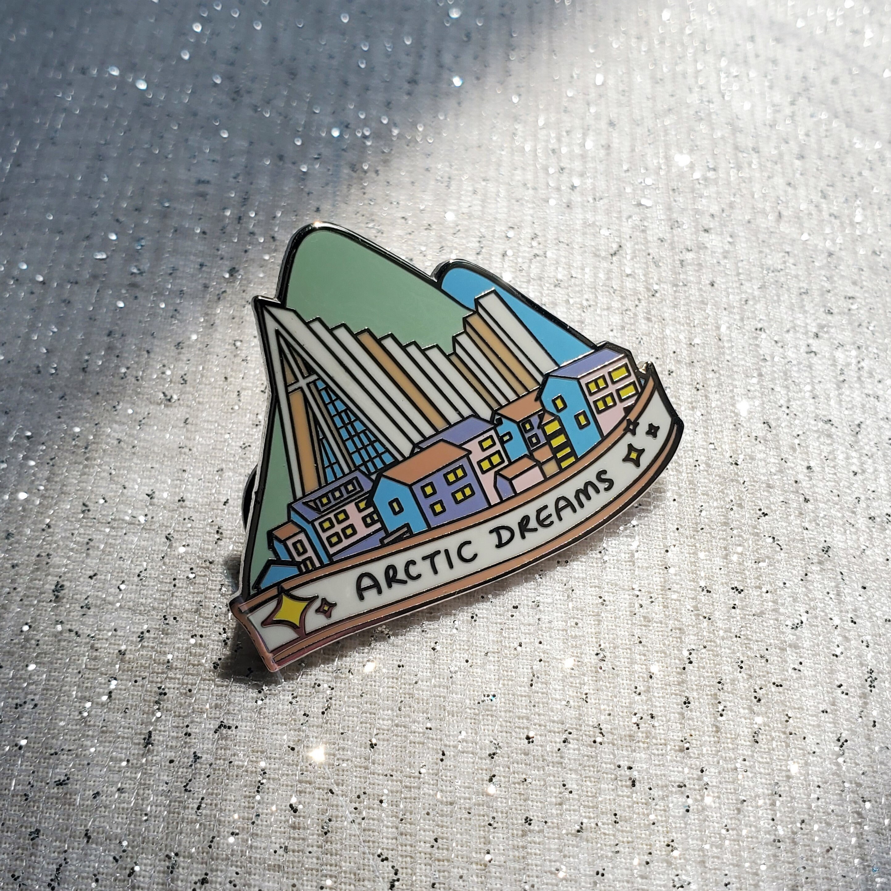 Arctic Dreams Enamel Pin Featuring the Arctic Cathedral of Tromsø ...