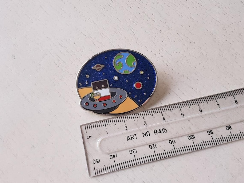 Polandball and Reichtangle in Space Glitter Enamel Pin - A Countryball ...
