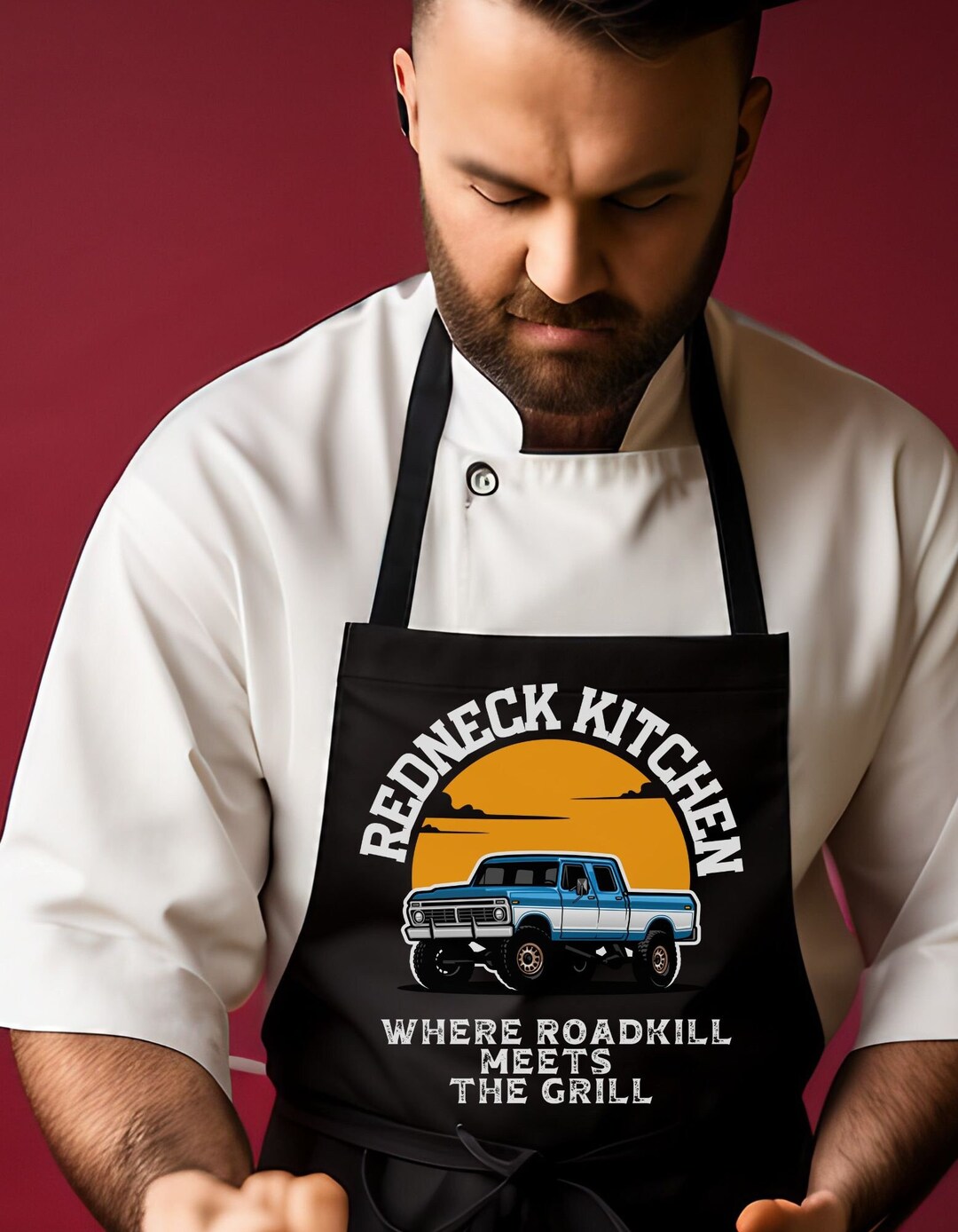 Redneck Roadkill Grill Apron, Farmer's Gifts, Cooking Gift for Man ...