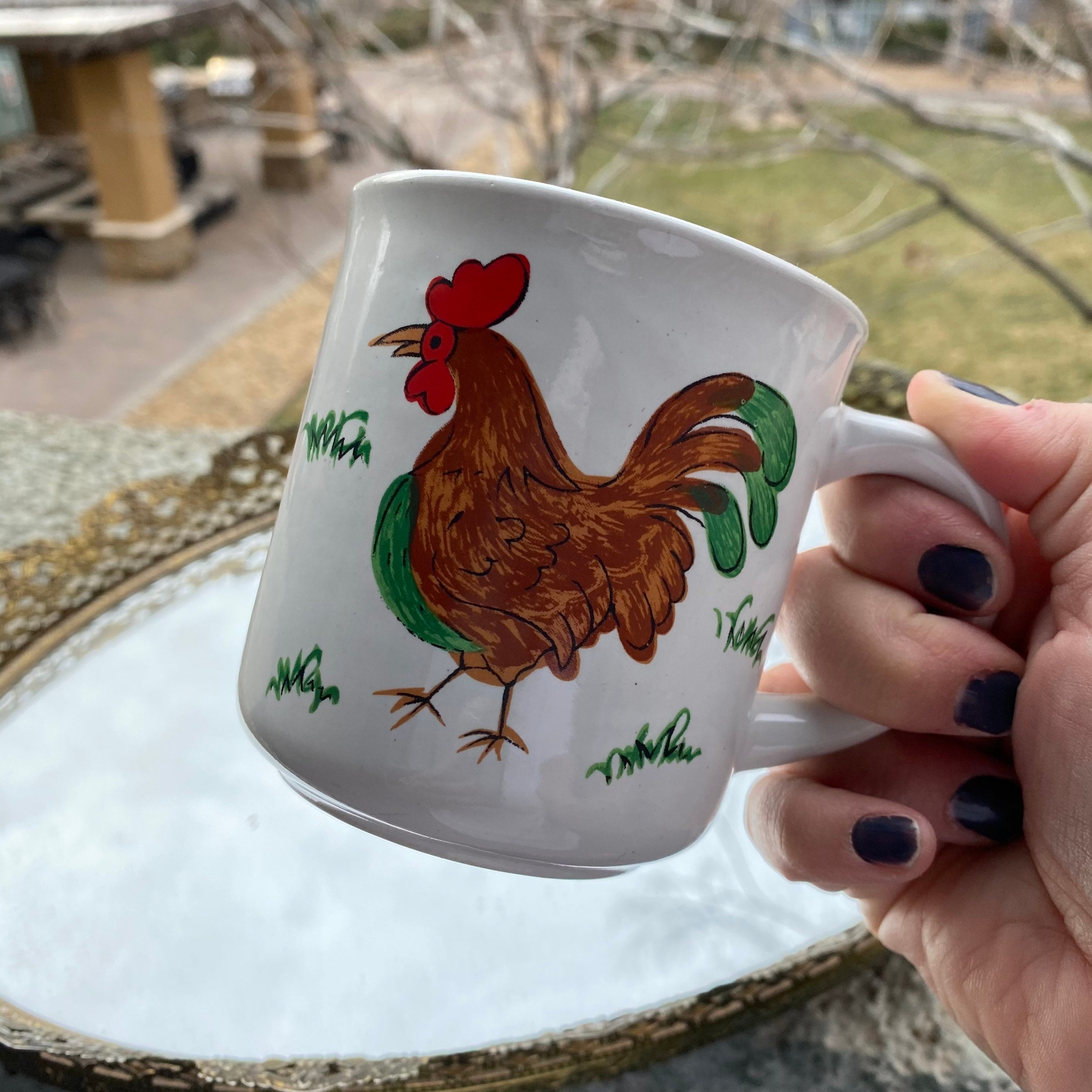 Vintage Rooster Coffee/Tea Mug/ Funky Unique Cup | Etsy