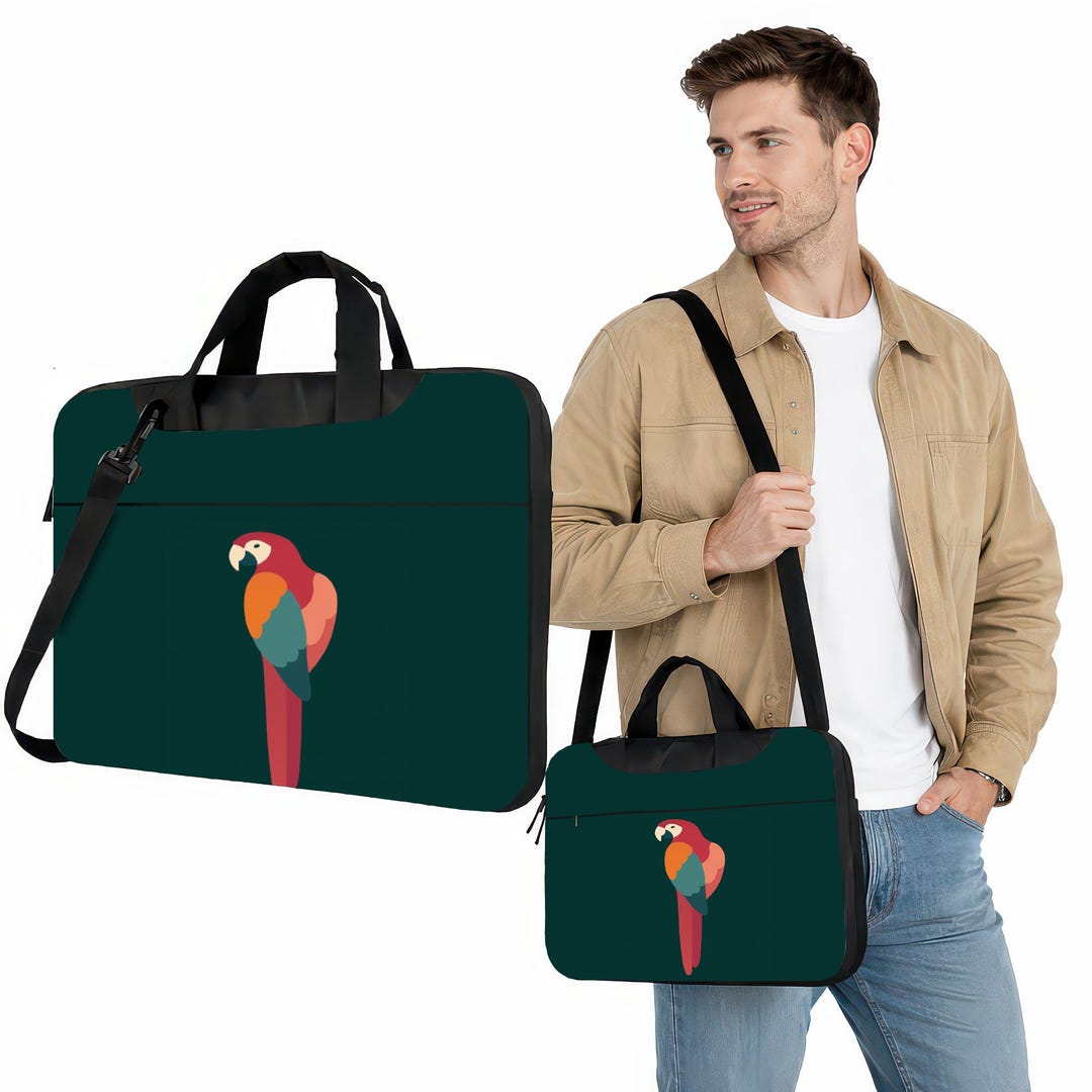 Parrot Laptop, Tropical Bird Computer, Messenger Bag for Men & Women - Etsy