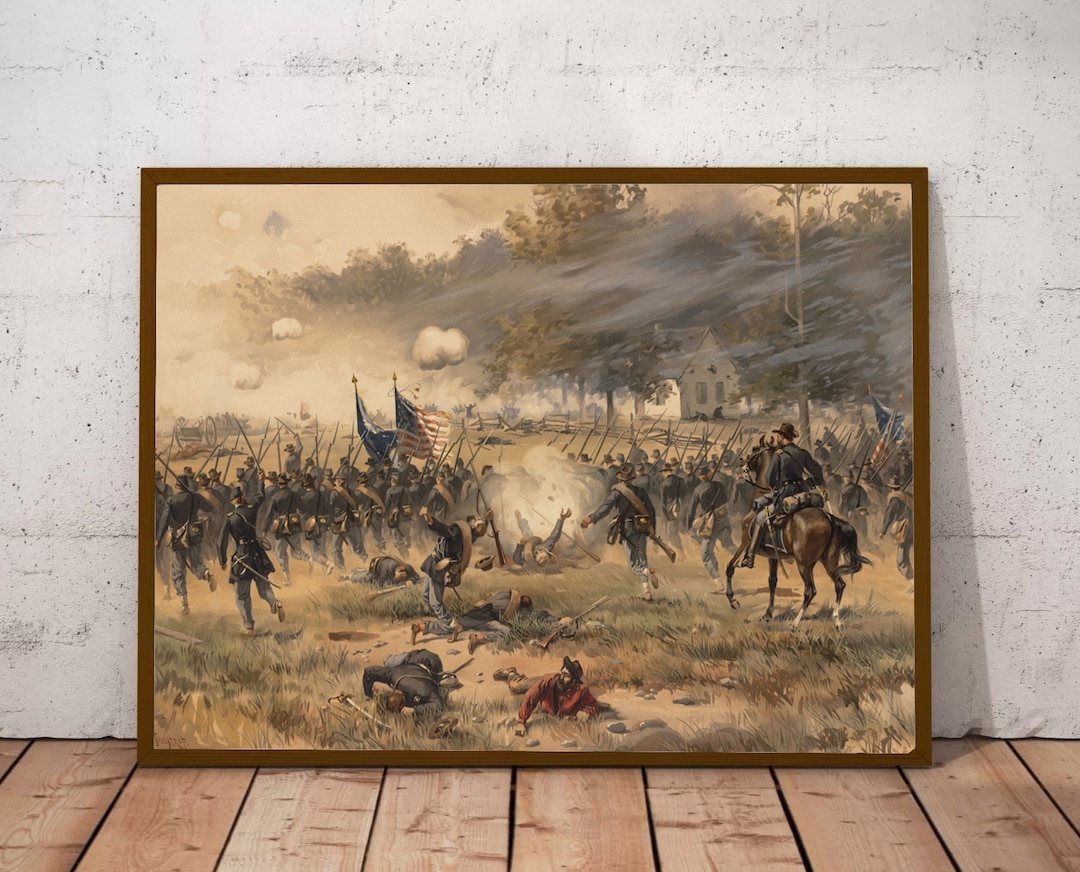 Military Art Print, , Battle Army Wall Decor, Battle Print Battle of ...
