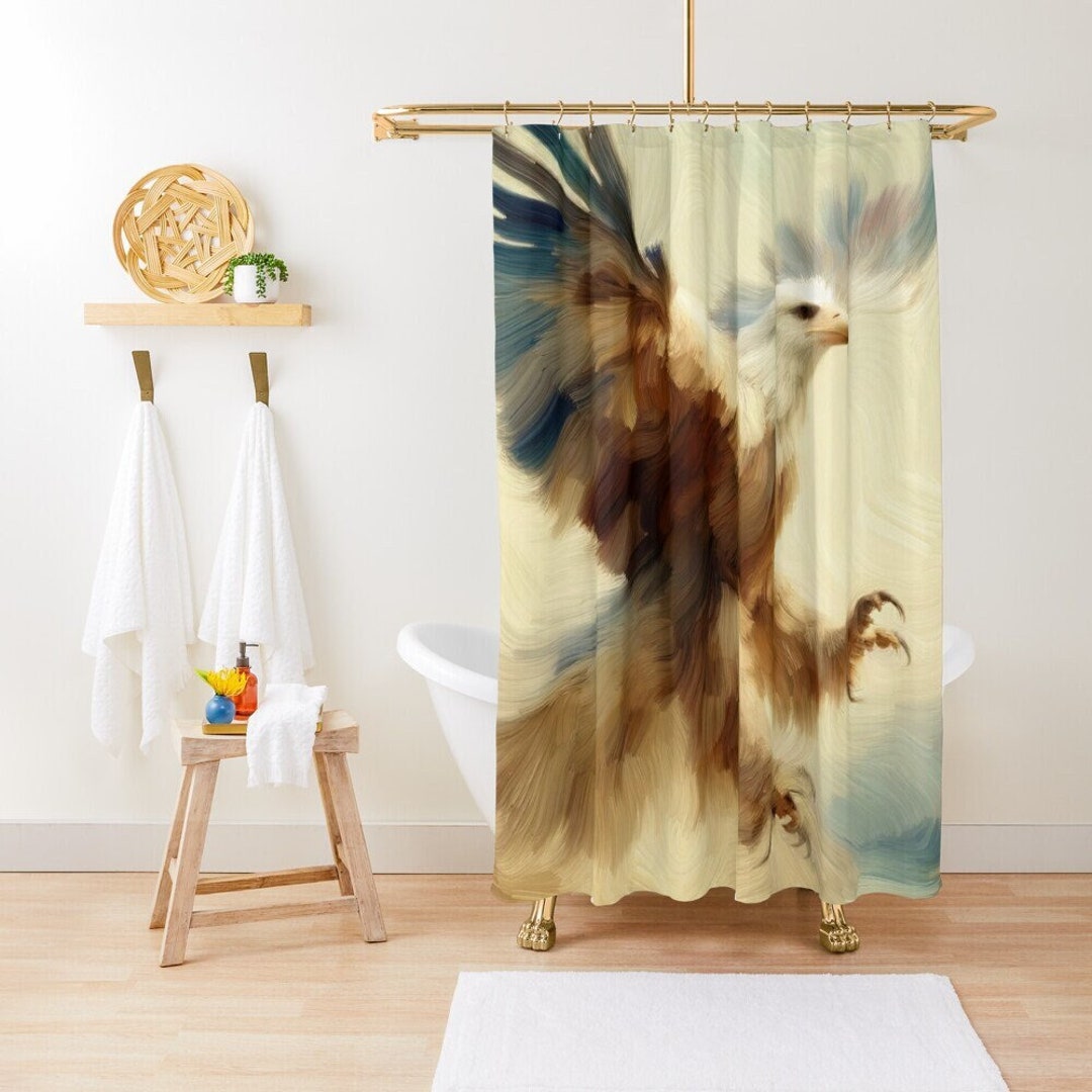 Majestic Eagle Shower Curtain | Artistic Wildlife Bathroom Decor Renoir ...