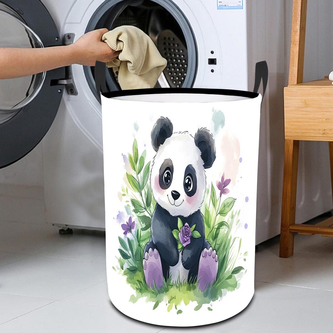 Cute Panda Laundry Basket – Foldable Waterproof Hamper With Handles ...