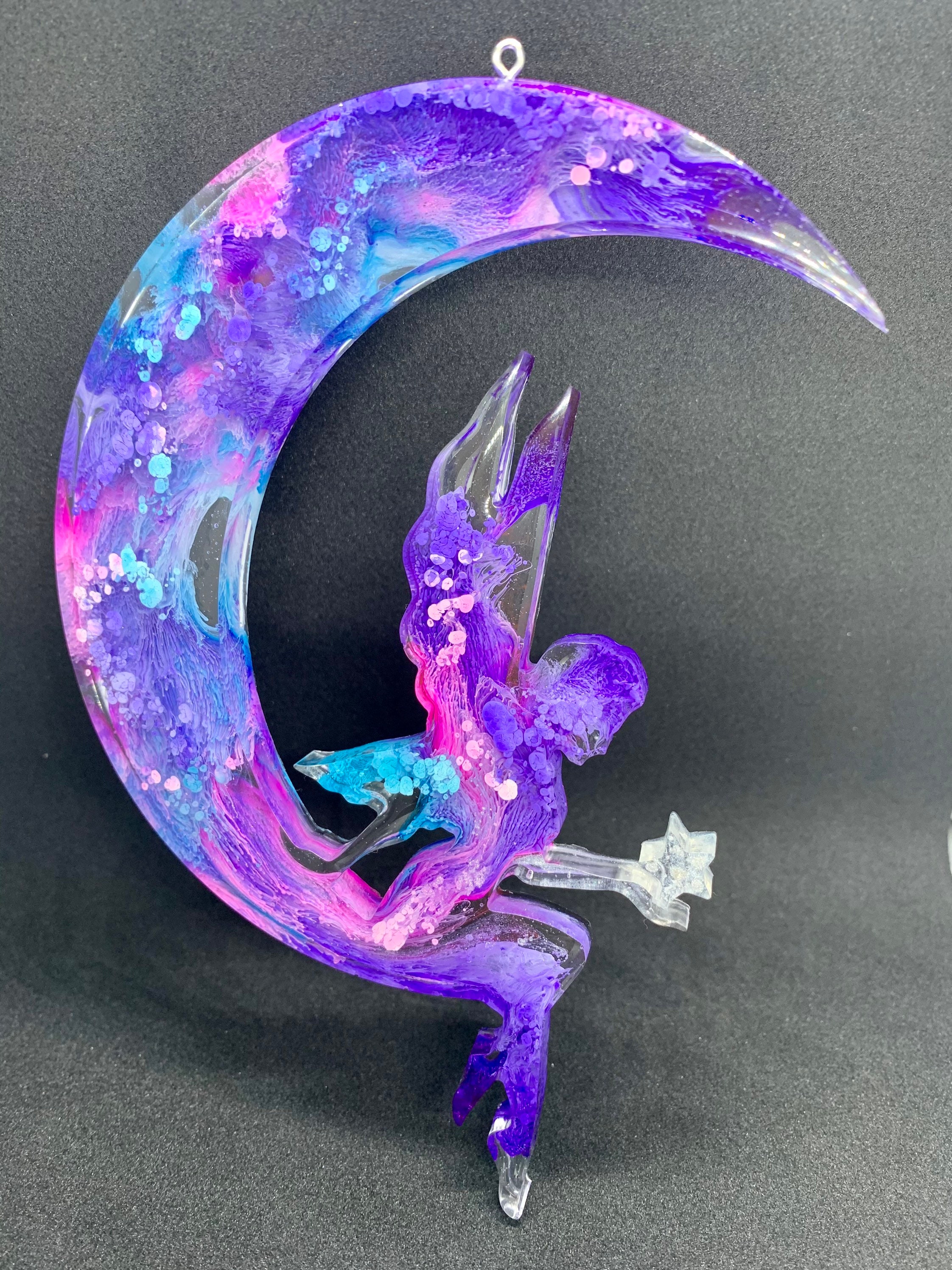 Fairy on Crescent Moon - Etsy