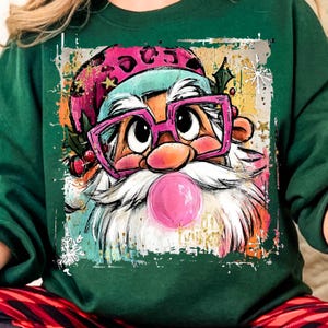 Preppy Santa Claus PNG: Bubble Gum Christmas (digital Download) - Etsy