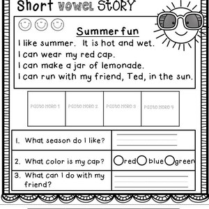 Summer Review - Math & Literacy Pack Bundle Kindergarten Worksheets - Etsy
