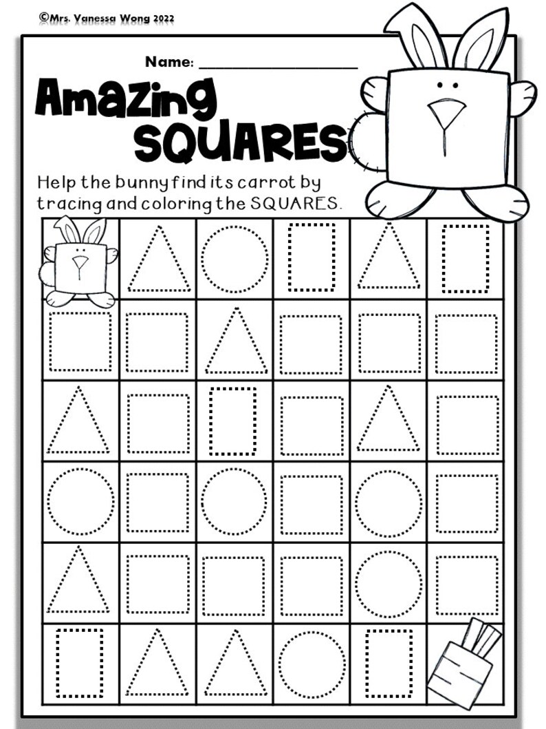 Math Worksheets 2D Shapes Activities and Worksheets for Kindergarten ...