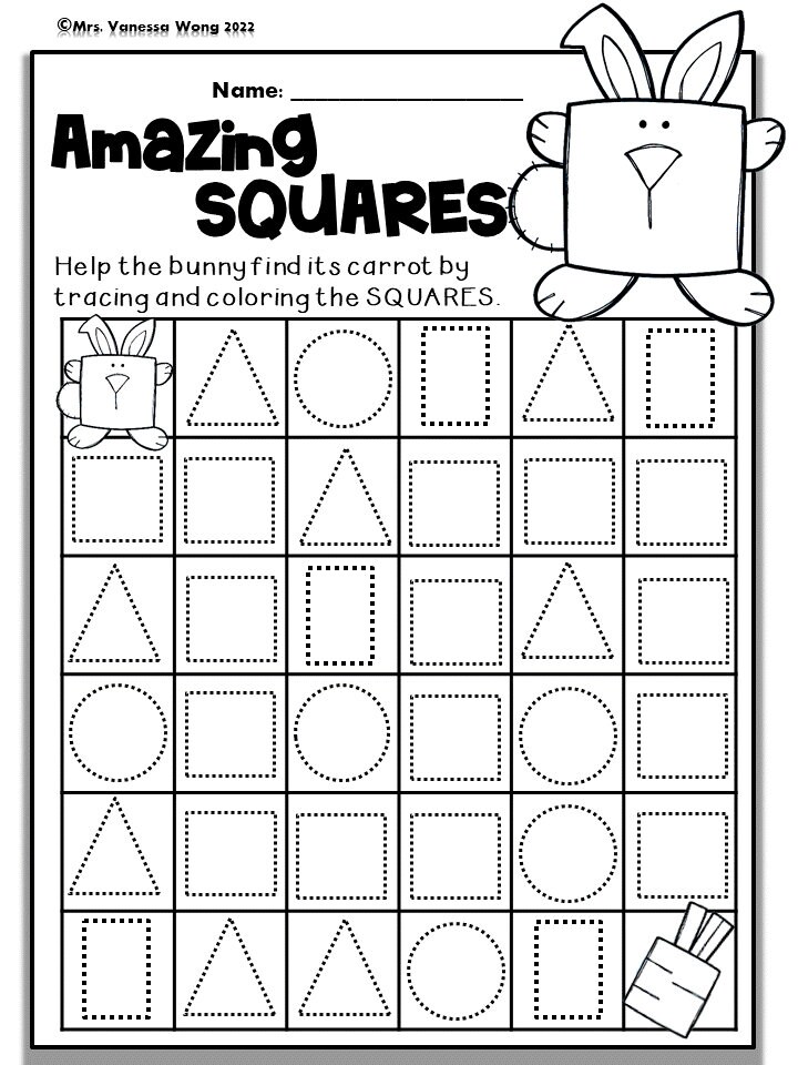 Math Worksheets 2D Shapes Activities and Worksheets for Kindergarten ...