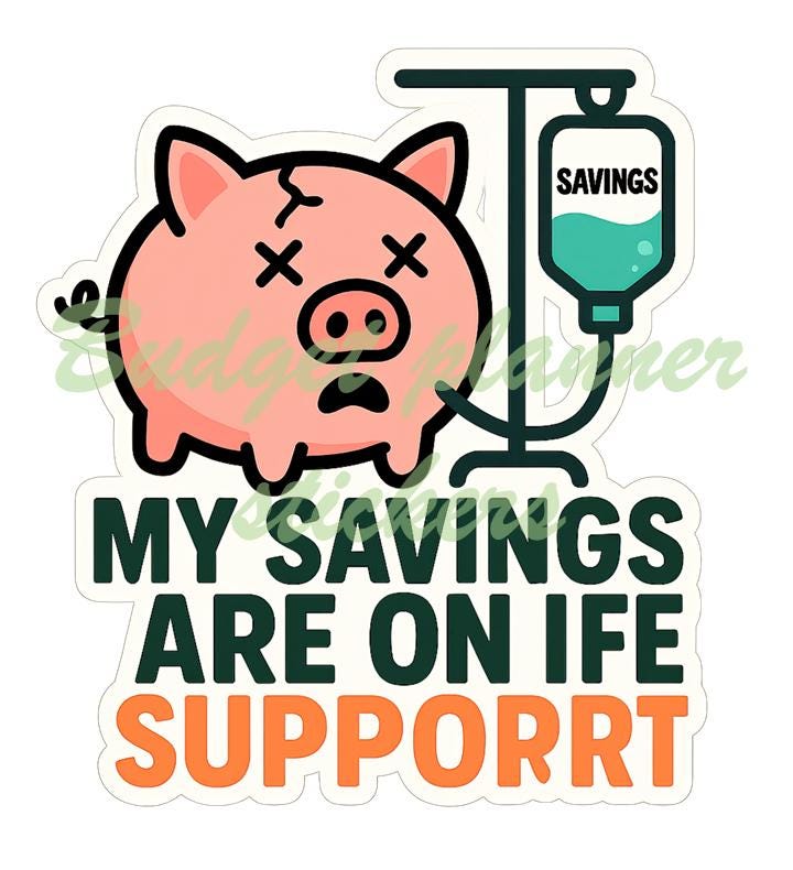 Budget Planner Stickers, Kawaii PNG, Money Stickers, Money Saving ...