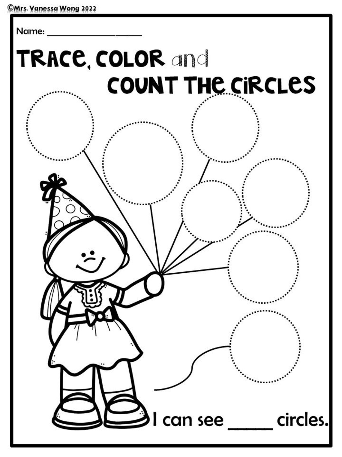 2D Shape Tracing Worksheets: Preschool Kindergarten Math (PDF Pattern ...