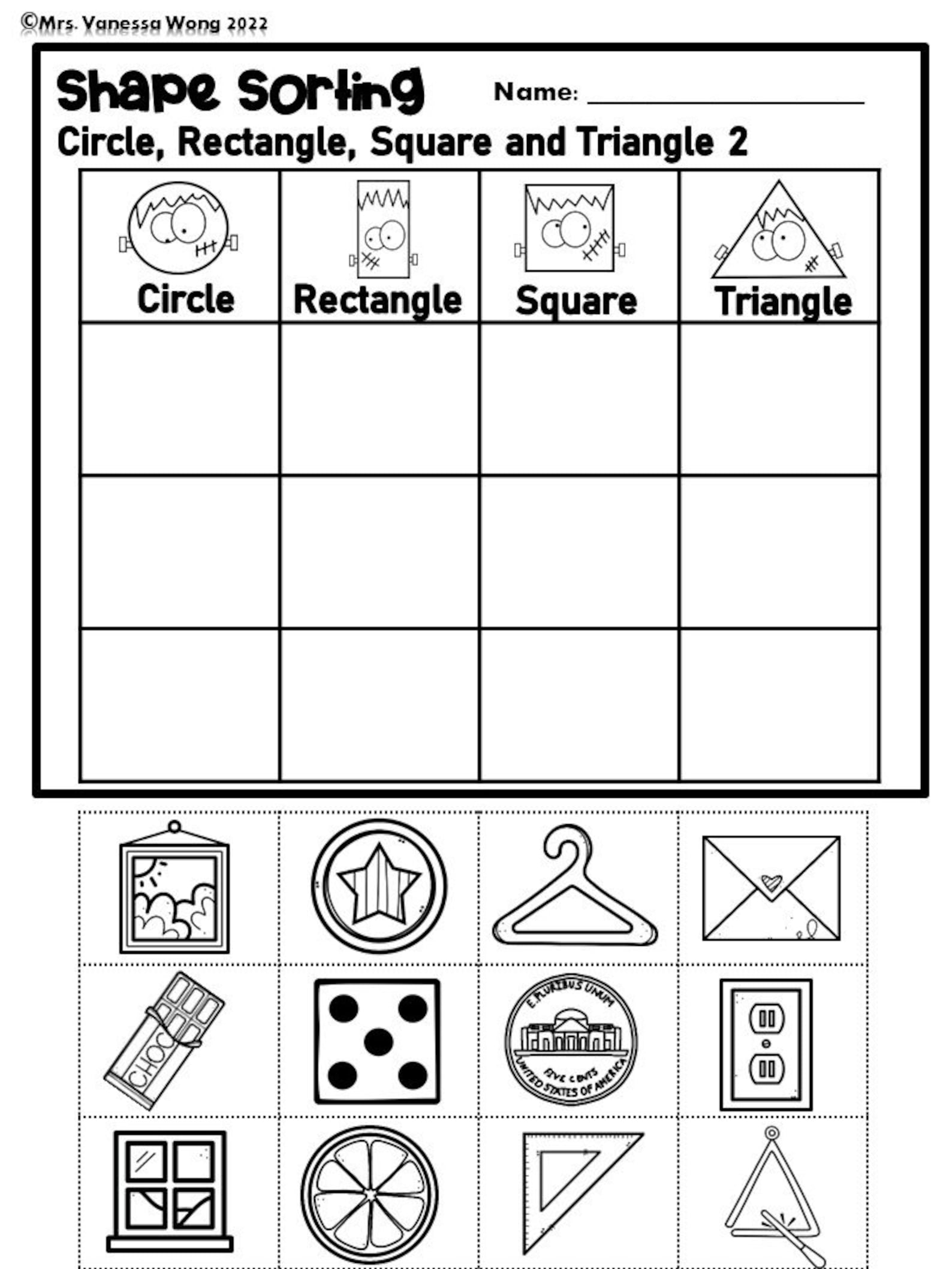 Math Worksheets. 2D 3D Shapes Activities and Worksheets for ...
