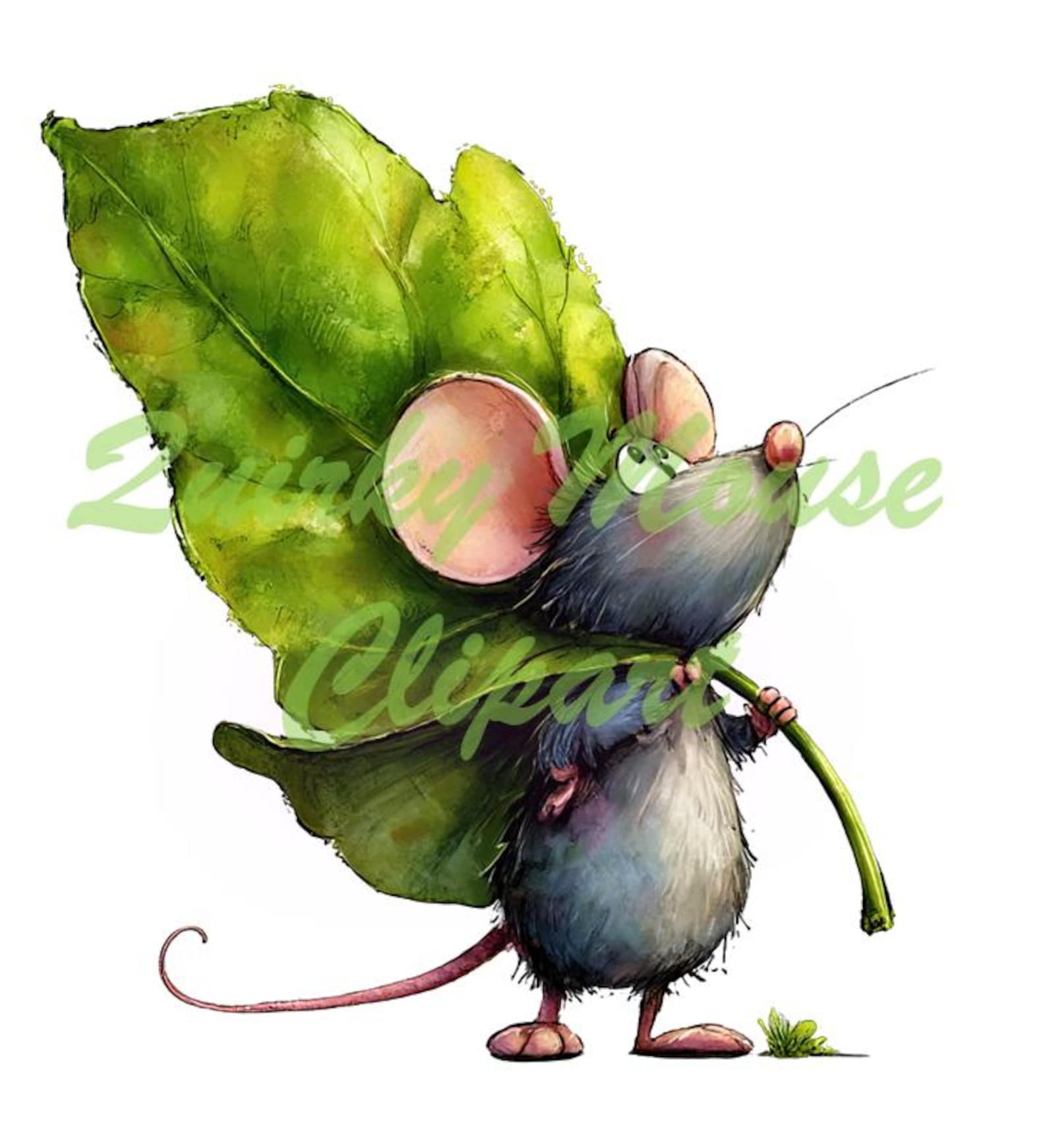 Watercolor Mouse Clipart: 52 Funny Animal Images (digital Download ...