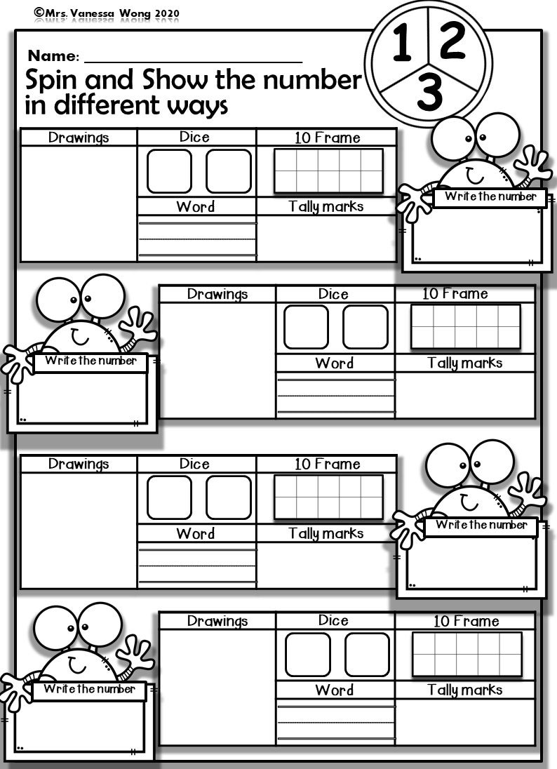 Kindergarten Math Worksheets : Numbers 1-10 Show Your Number Distance ...