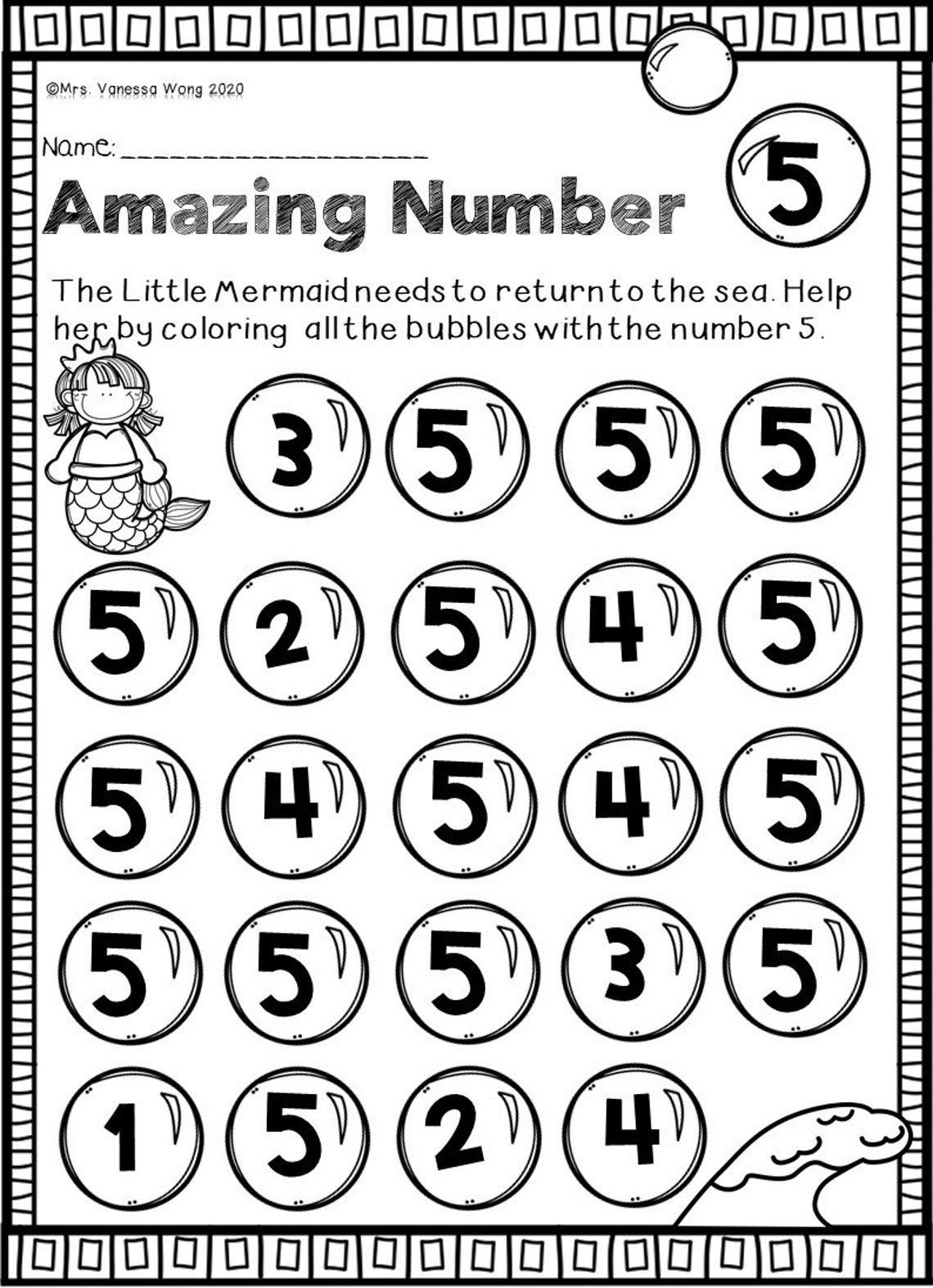 Number Maze Worksheets: Kindergarten Math 1-10 (PDF Pattern) - Etsy