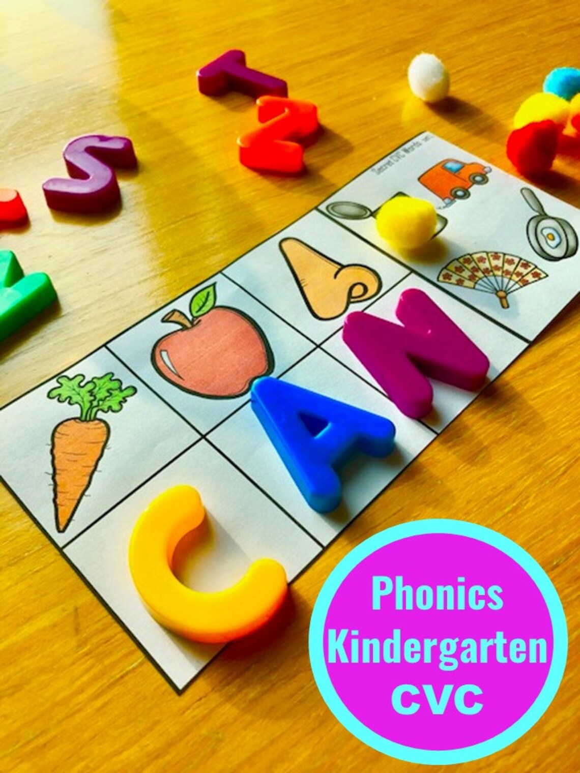 Phonics Centers and Worksheets-cvc Secret Words. Preschool Homeschooler ...