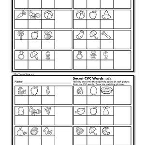 Phonics Centers and Worksheets-cvc Secret Words. Preschool Homeschooler ...