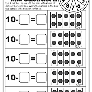 Kindergarten Math. Subtraction Bundle - Etsy