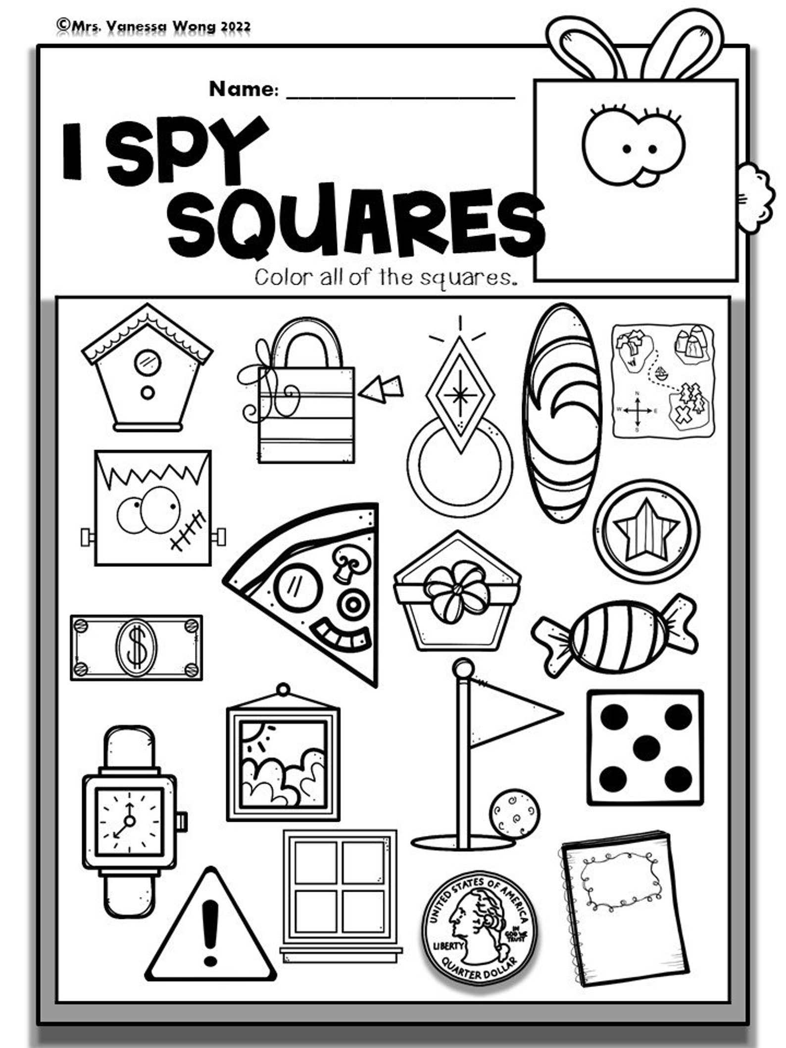 Shapes Worksheets Bundle: Preschool Kindergarten Math Activity (PDF ...