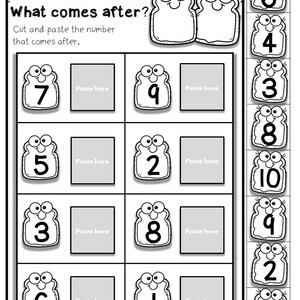 Kindergarten Math Worksheets : Numbers 1-10 Number Order Distance ...