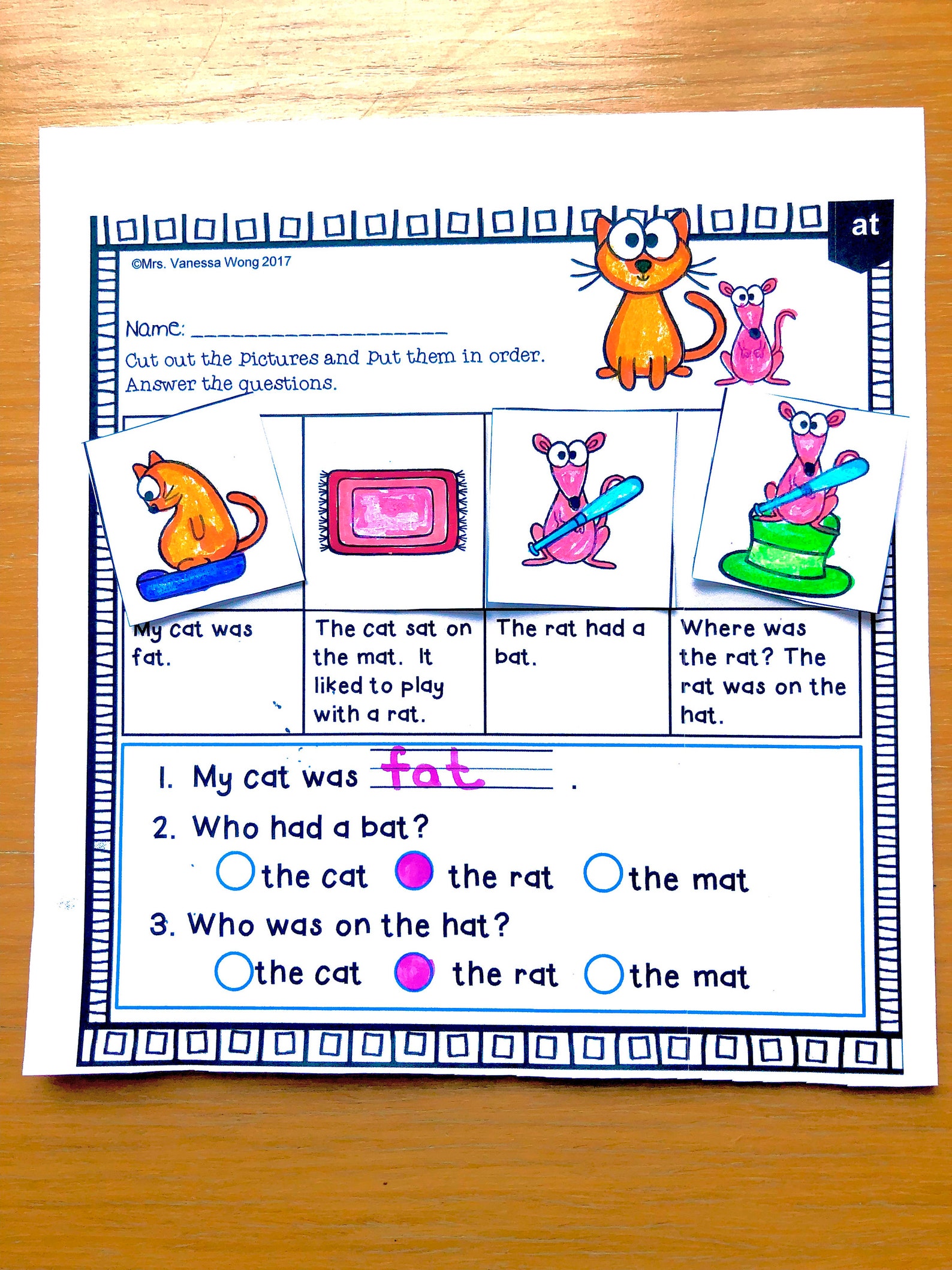 Phonics Reading Comprehension Passages and Activities Short Vowel ...