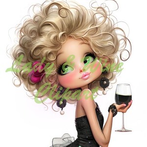 Whimsical Girl Clipart: Watercolor Fashion Illustration (digital ...