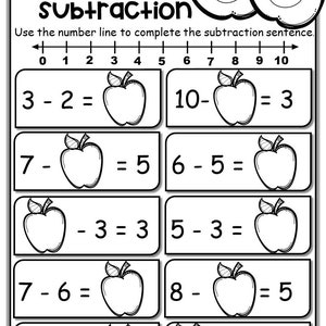 Kindergarten Math. Subtraction Bundle - Etsy