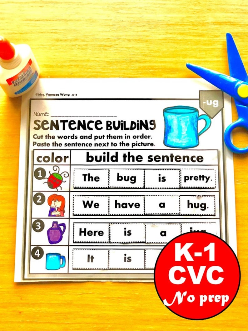 Phonics Printables Set 1 : CVC Fluency Bundle | Etsy Hong Kong
