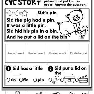 CVC Phonics Worksheets Mega Bundle: Homeschool Reading (PDF) - Etsy