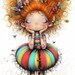 Whimsical Girl Clipart: Watercolor Fantasy PNG Jpgs (digital Download ...