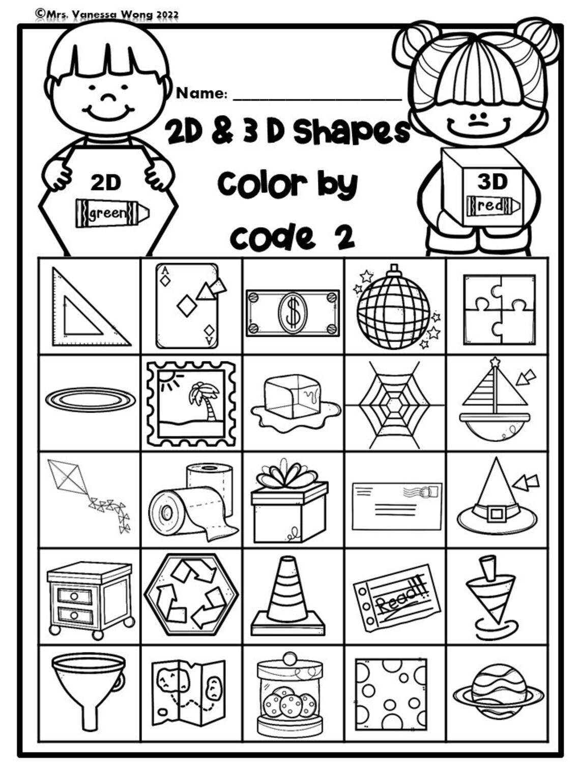 Math Worksheets 2D And 3D Shapes Activities And Worksheets For Math Worksheets 2D And 3D Shapes Activities And Worksheets For