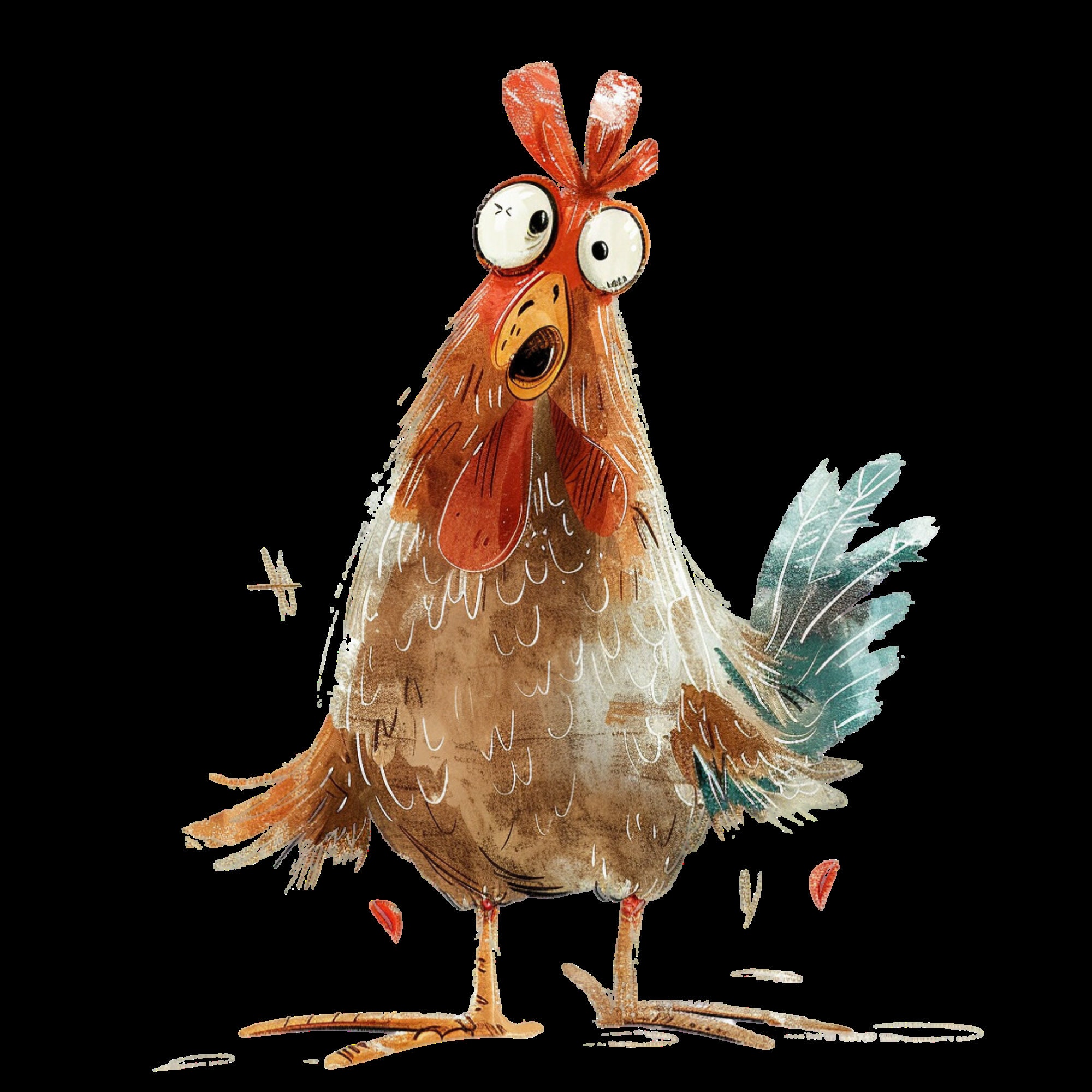 Funny Chicken Clipart Bundle | Quirky Chicken Clipart Bundle | Silly ...