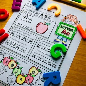 Back to School Math and Literacy Worksheets Kindergarten - Etsy Hong Kong