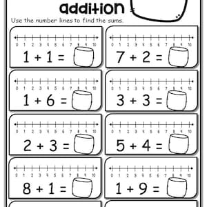 Kindergarten Math Addition Worksheets, Homeschoolers Worksheets ...