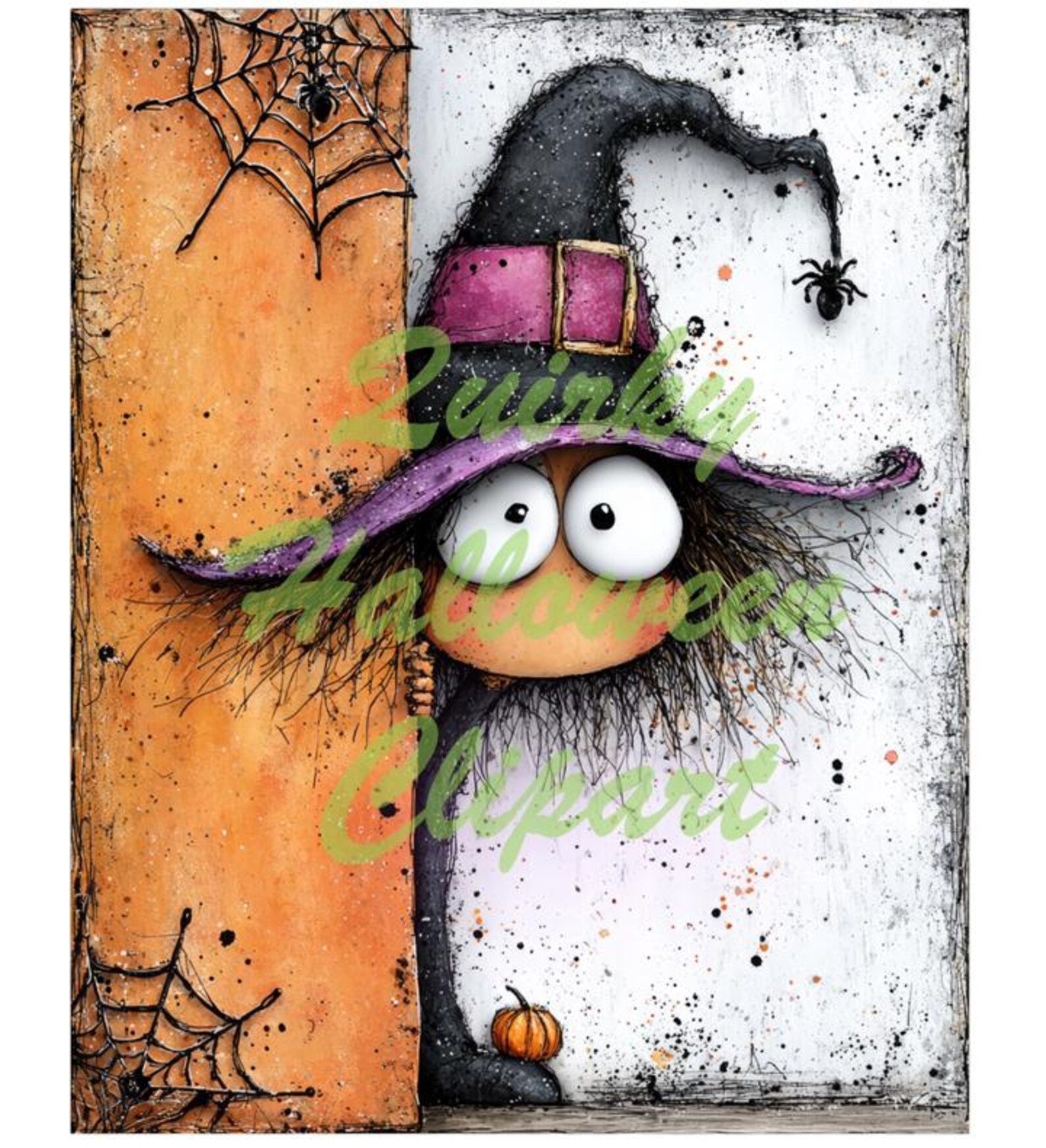 Funny Halloween Clipart Bundle: Peeking Ghosts & Monsters (PNG ...