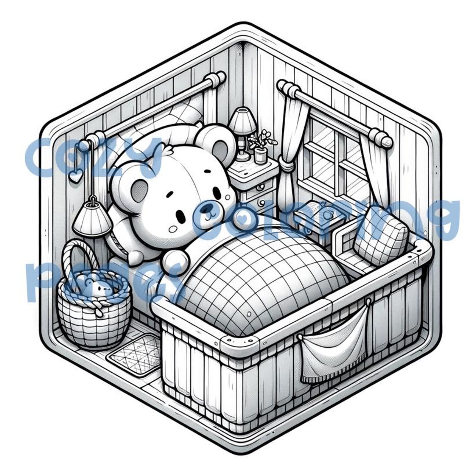 Cozy Coloring Book, Bold and Easy, Tiny World Coloring Book, Comfy ...