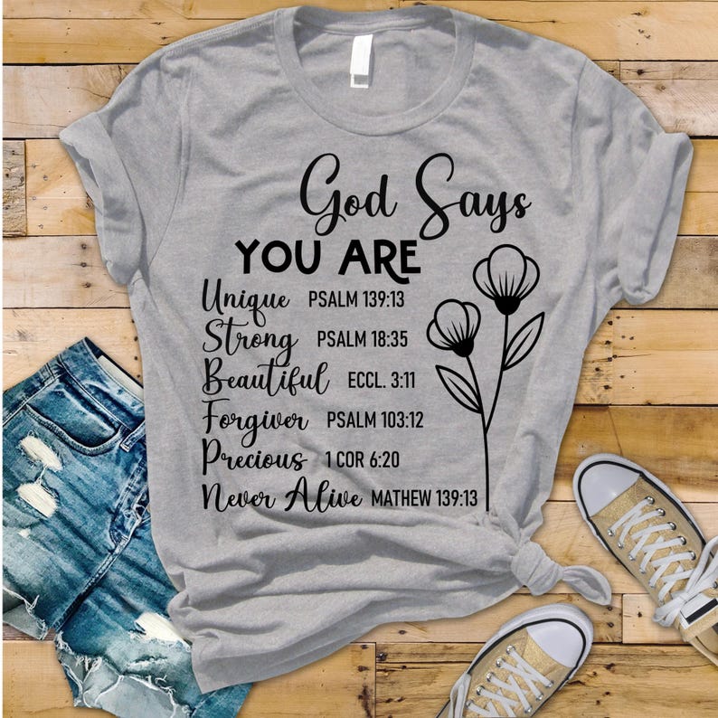 God Says You Are PNG: Christian T-shirt Design (digital Download) - Etsy