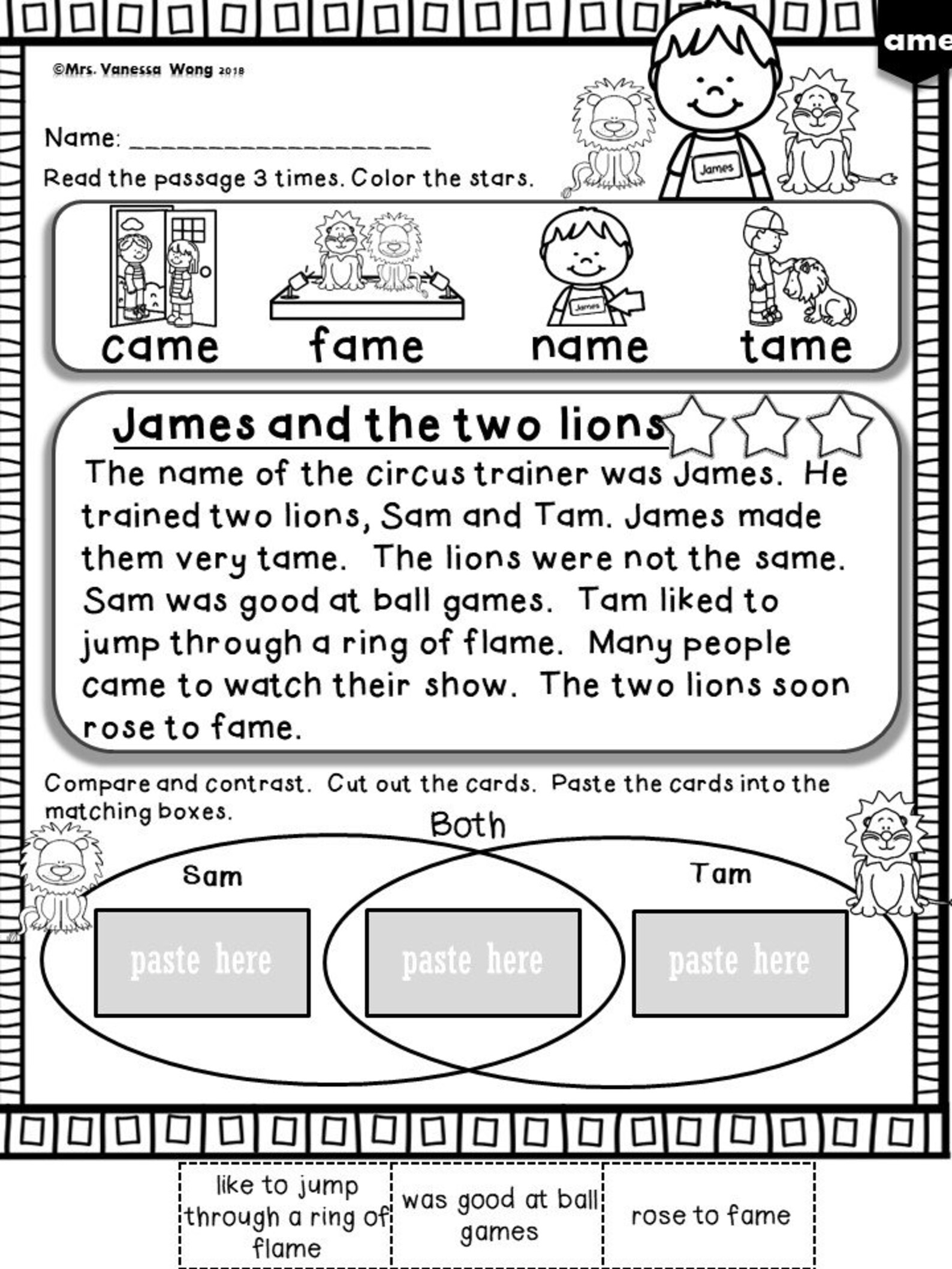 Phonics Reading Comprehension Passages and Activities Long Vowel - Etsy