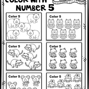 Kindergarten Math : Numbers 1-10 Color the Number, Homeschooler Math ...