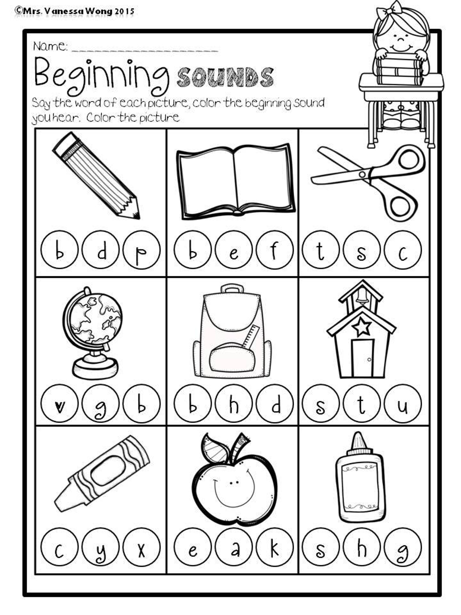 Back to School Math and Literacy Worksheets Kindergarten - Etsy Hong Kong