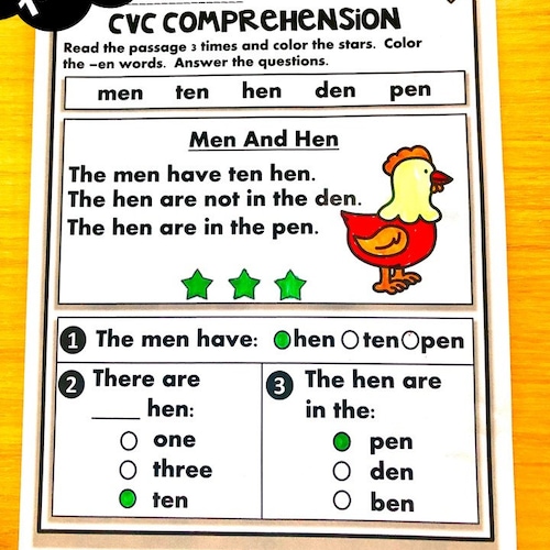 Phonics Worksheets CVC Sound It Outkindergarten/first Grade - Etsy