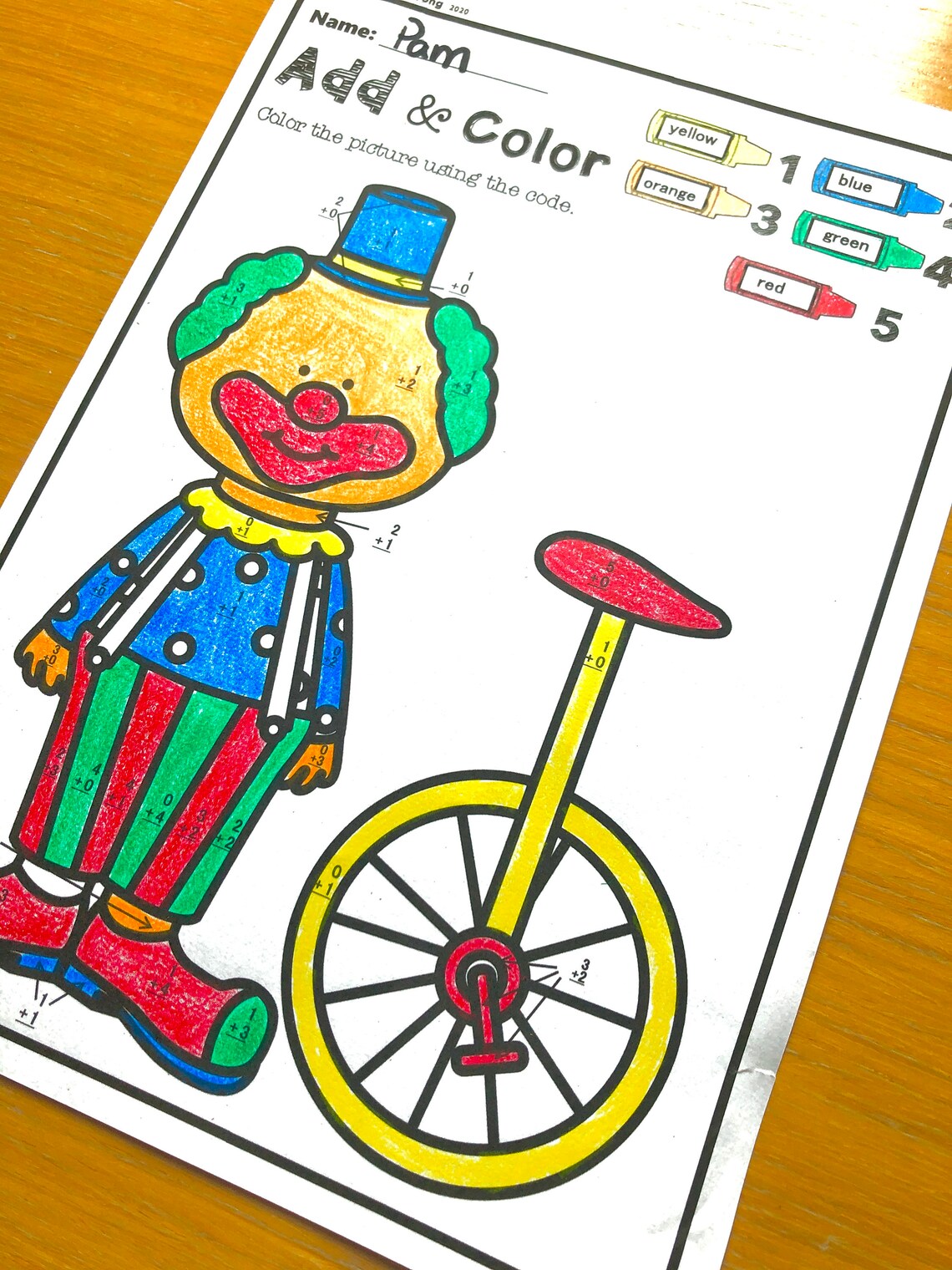 Kindergarten Math Worksheets. Addition: Color by Code. - Etsy