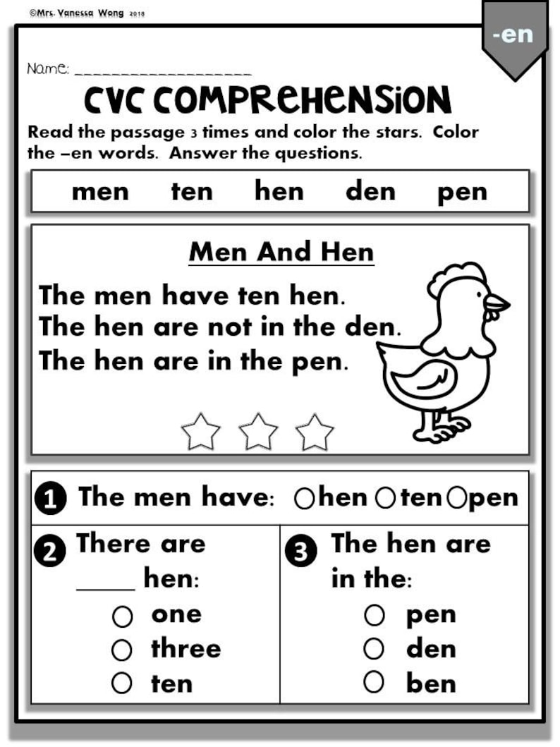 CVC Phonics Worksheets Mega Bundle: Homeschool Reading (PDF) - Etsy