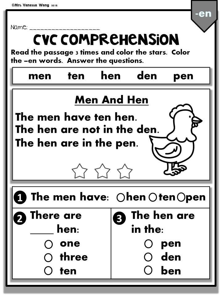 Phonics Worksheets CVC Fluency Mega Bundle, Homeschooler Phonics ...