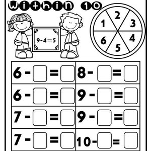 Kindergarten Math. Subtraction Bundle - Etsy