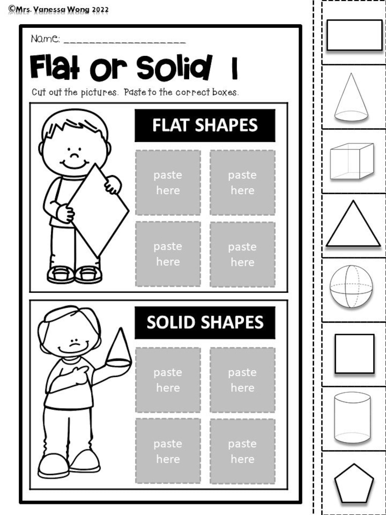 Math Worksheets. 2D 3D Shapes Activities and Worksheets for ...